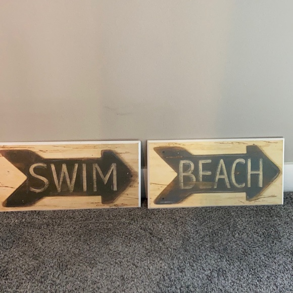 Wall Decor | Swim Beach Sign | Poshmark